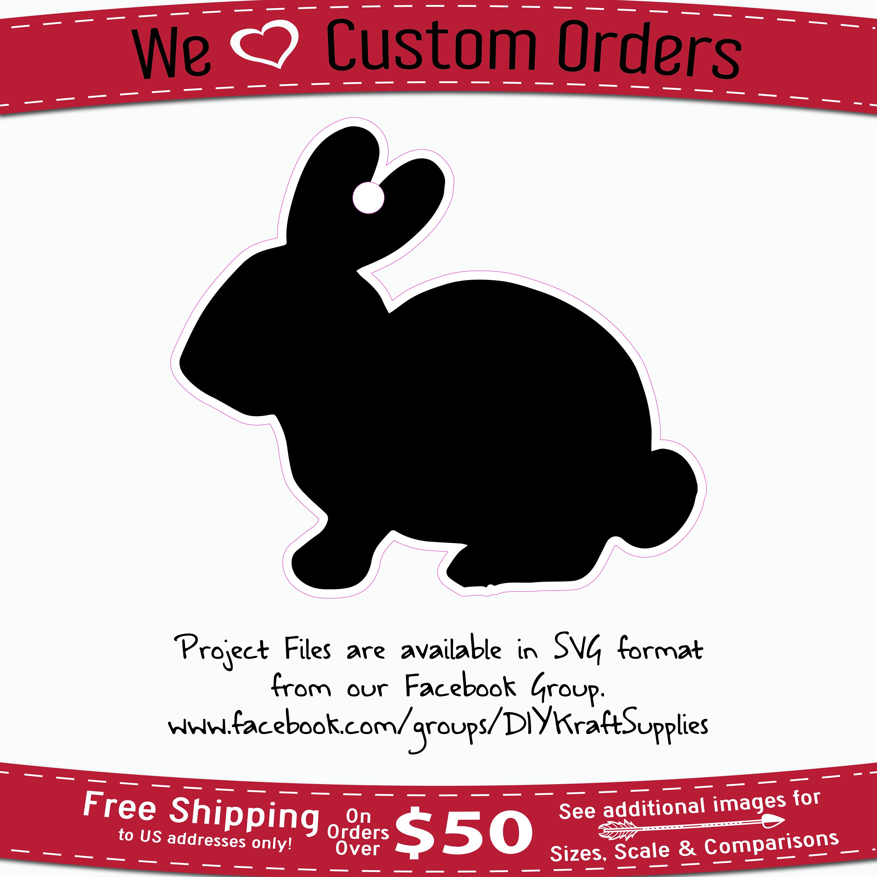 Bunny Rabbit Acrylic Shape Acrylic Bunny Rabbit Shaped Blank | Etsy