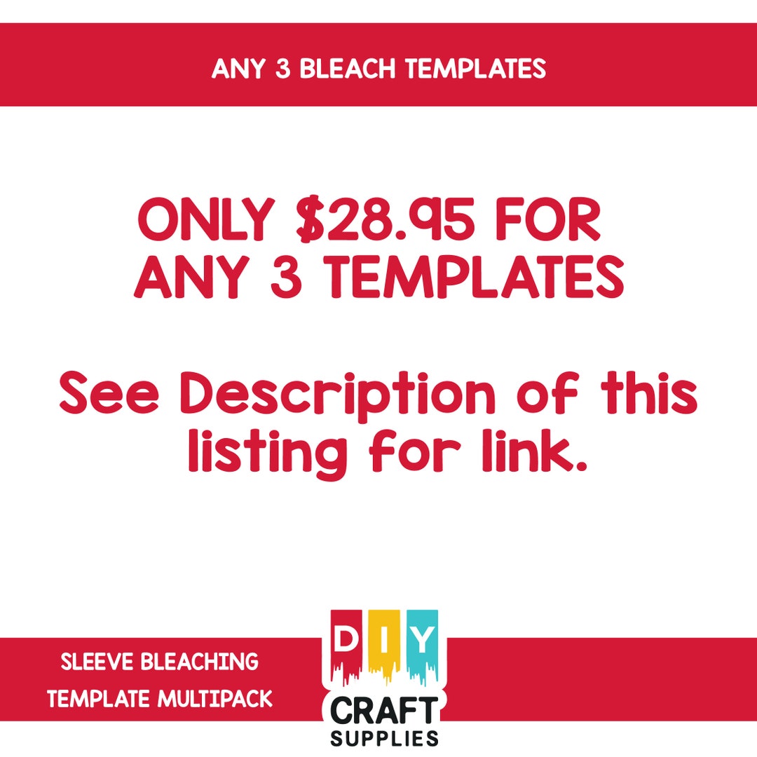 Bleaching Template Multipack Reusable Stencil Sleeves for Bleaching ...