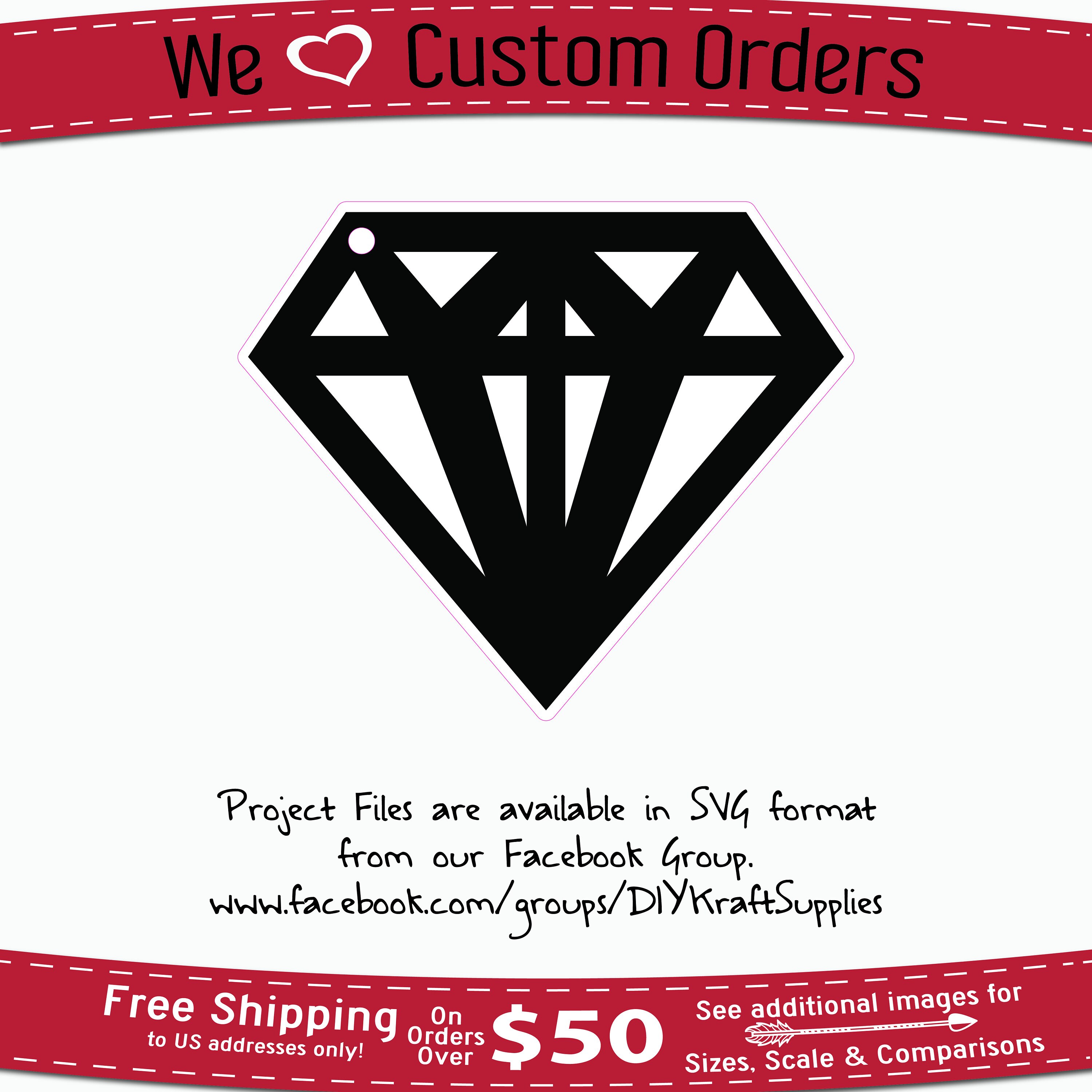 Diamond Acrylic Shape Acrylic Diamond Shaped Blank - Etsy