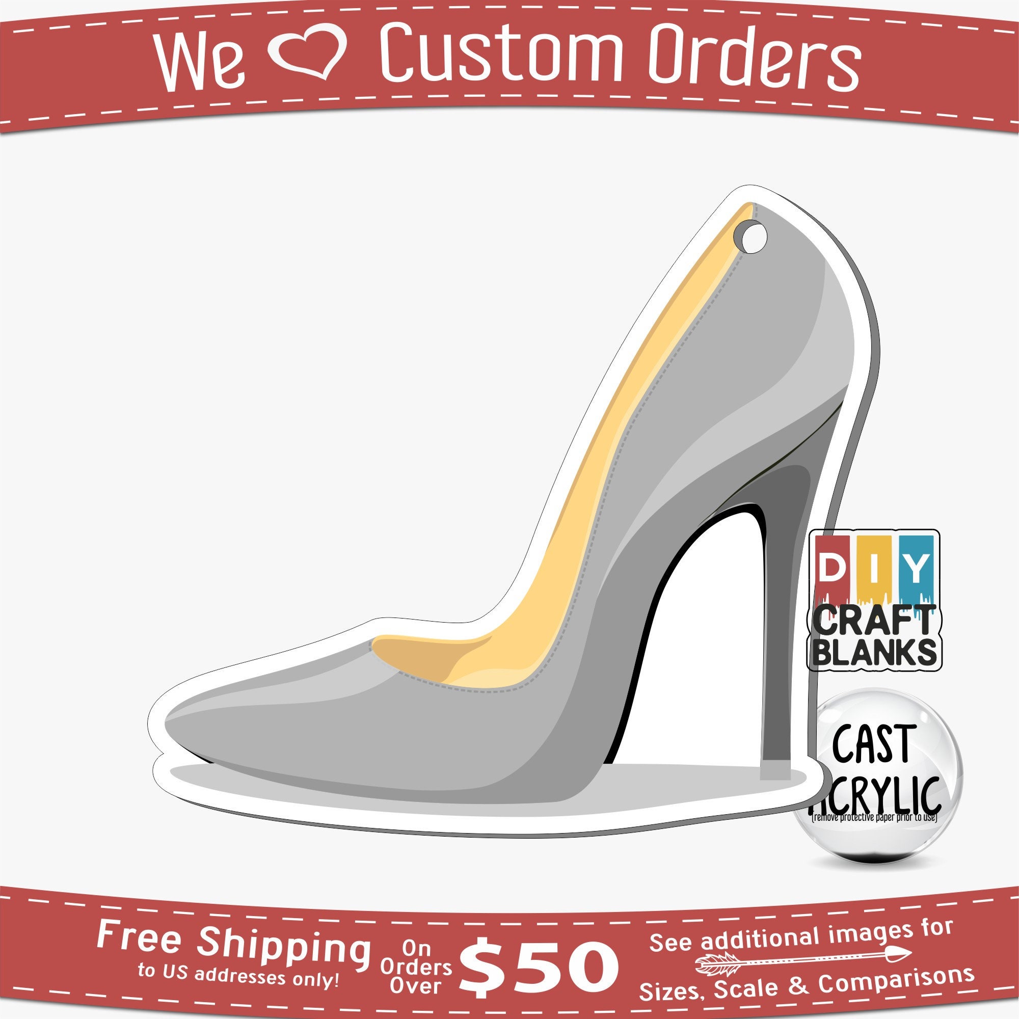 High Heel Shoe Template For Card