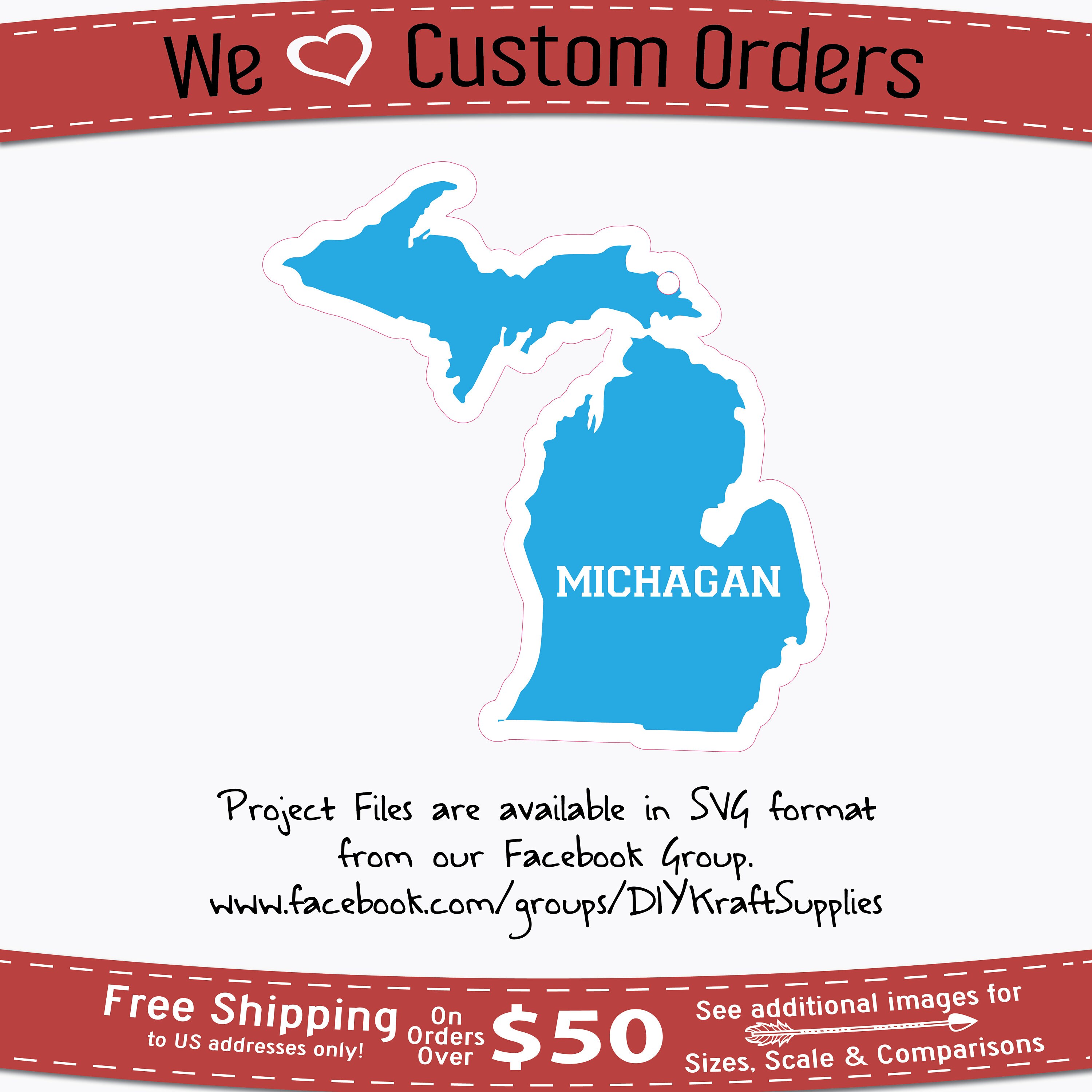 Michigan State Acrylic Blank for Crafts and Keychains - Etsy