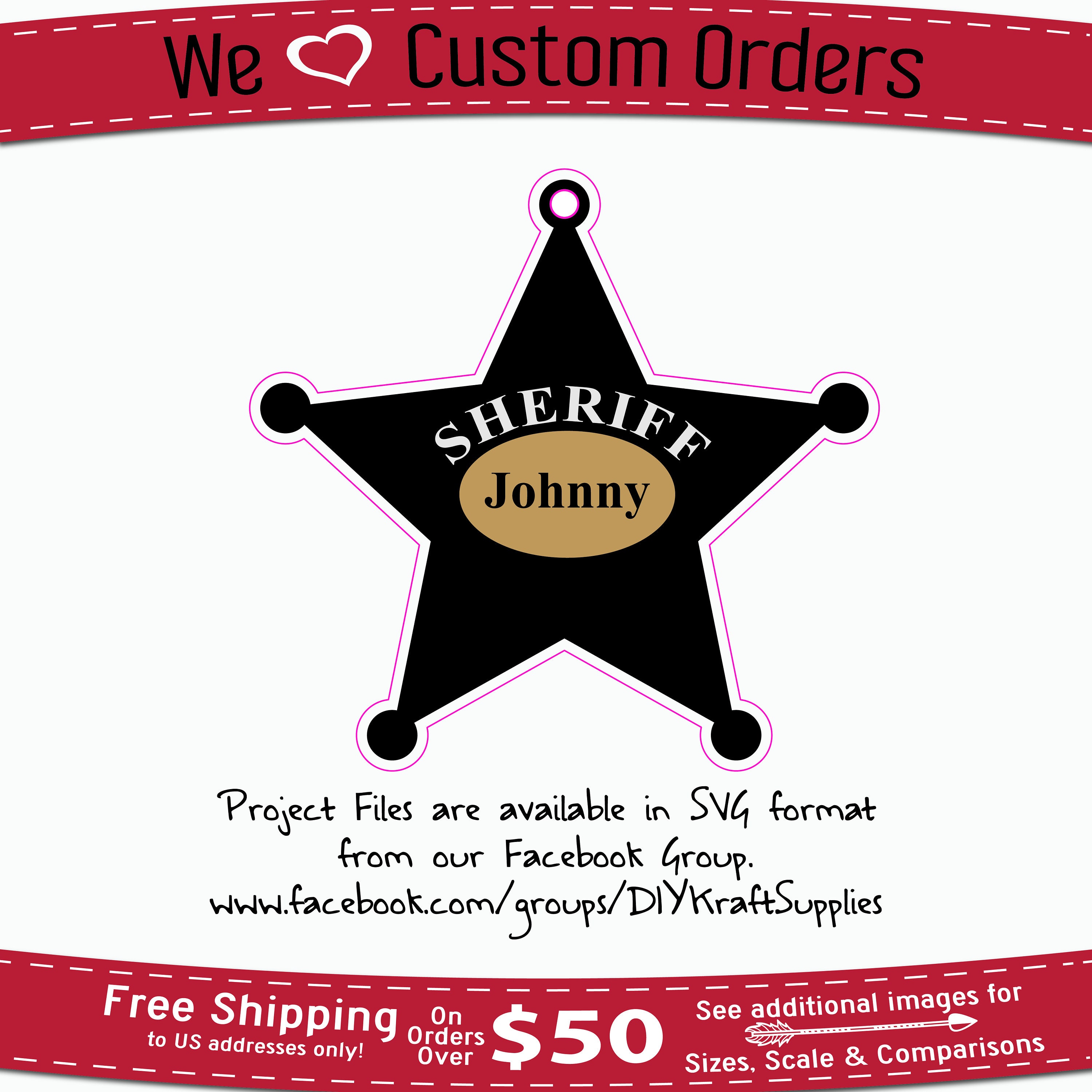 Sheriff Star 5 Point Acrylic Blank Sheriff Acrylic Shaped - Etsy