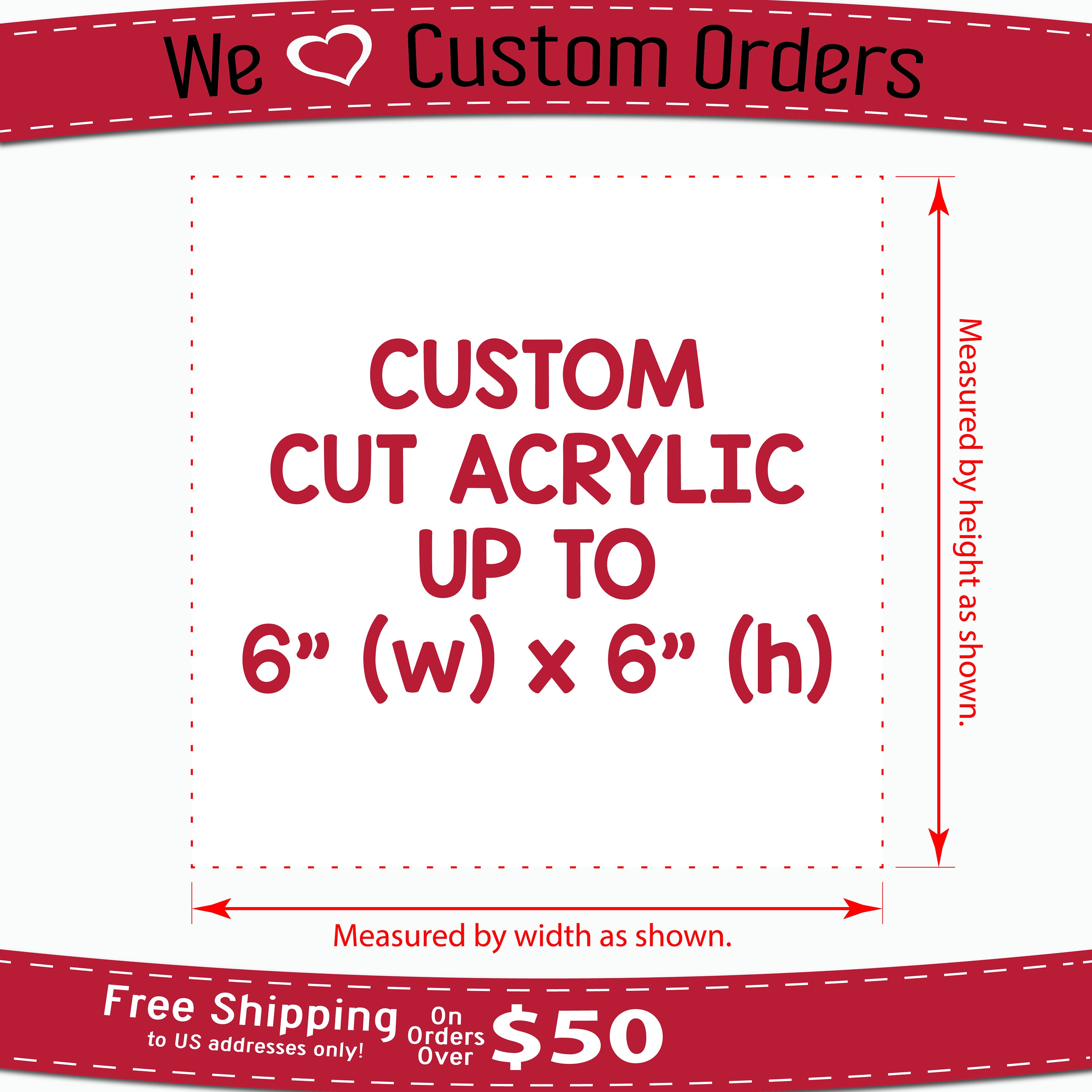 6" Custom Cut Clear Cast Acrylic Blanks - Etsy