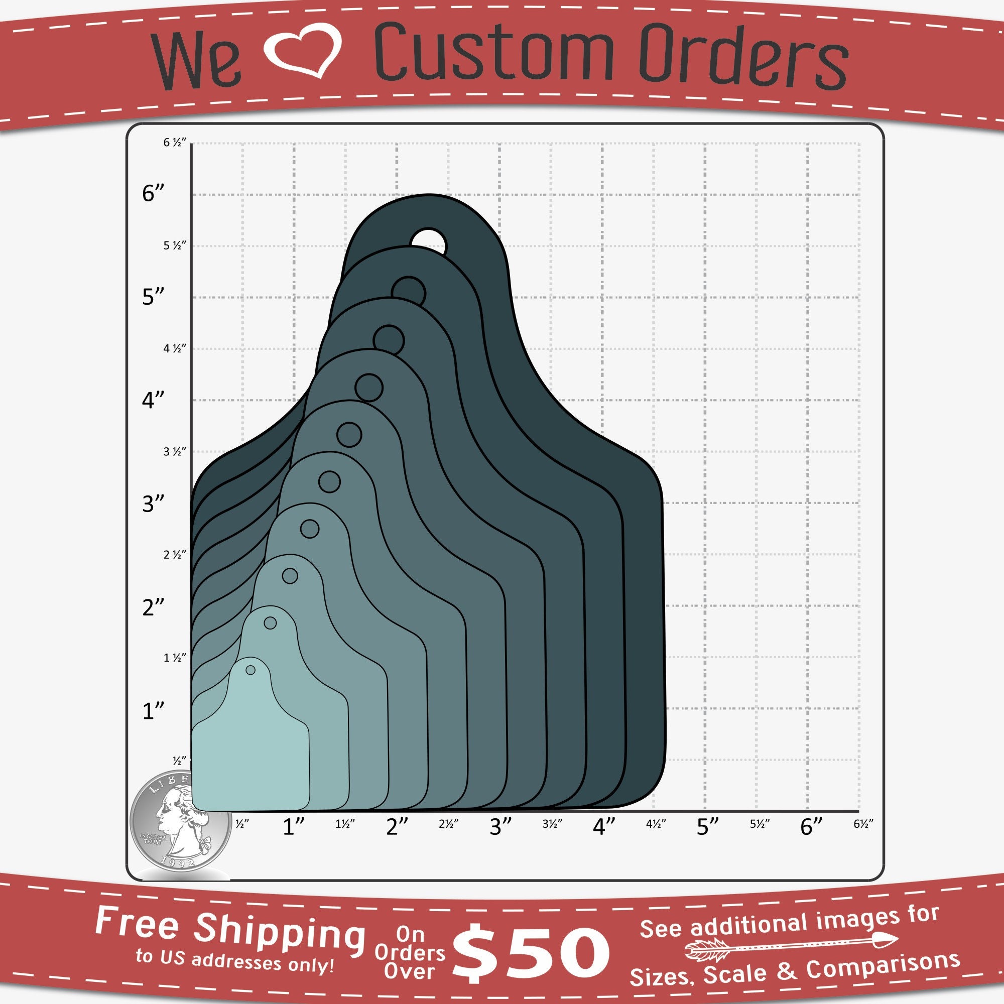 Cow Ear Tag Acrylic Shape Acrylic Cow Ear Tag Shaped Blank | Etsy