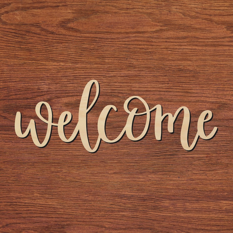 Welcome Sign Welcome Cutout Welcome Craft Wall Hanger Door | Etsy