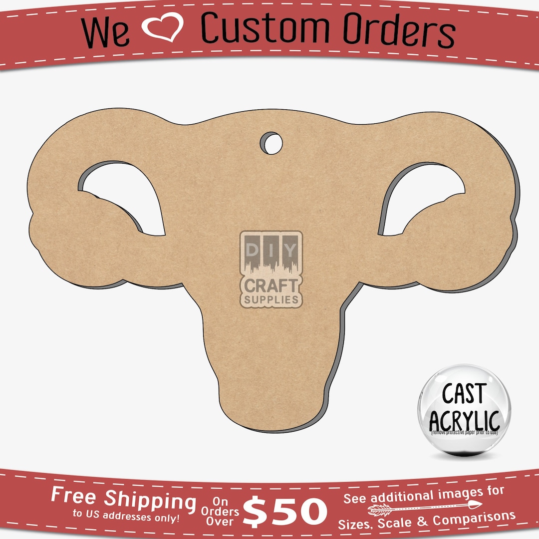 Uterus, Feminism, Badge Reel, Keychain, Acrylic Shape, Acrylic Shaped ...