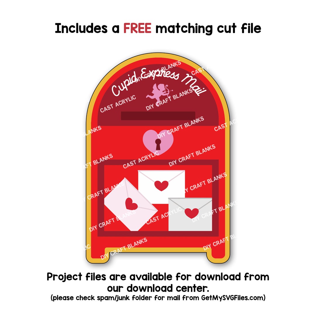 Cupid Express Mail, Valentine, Mailbox, Keychain, Badge Reel, DIY ...