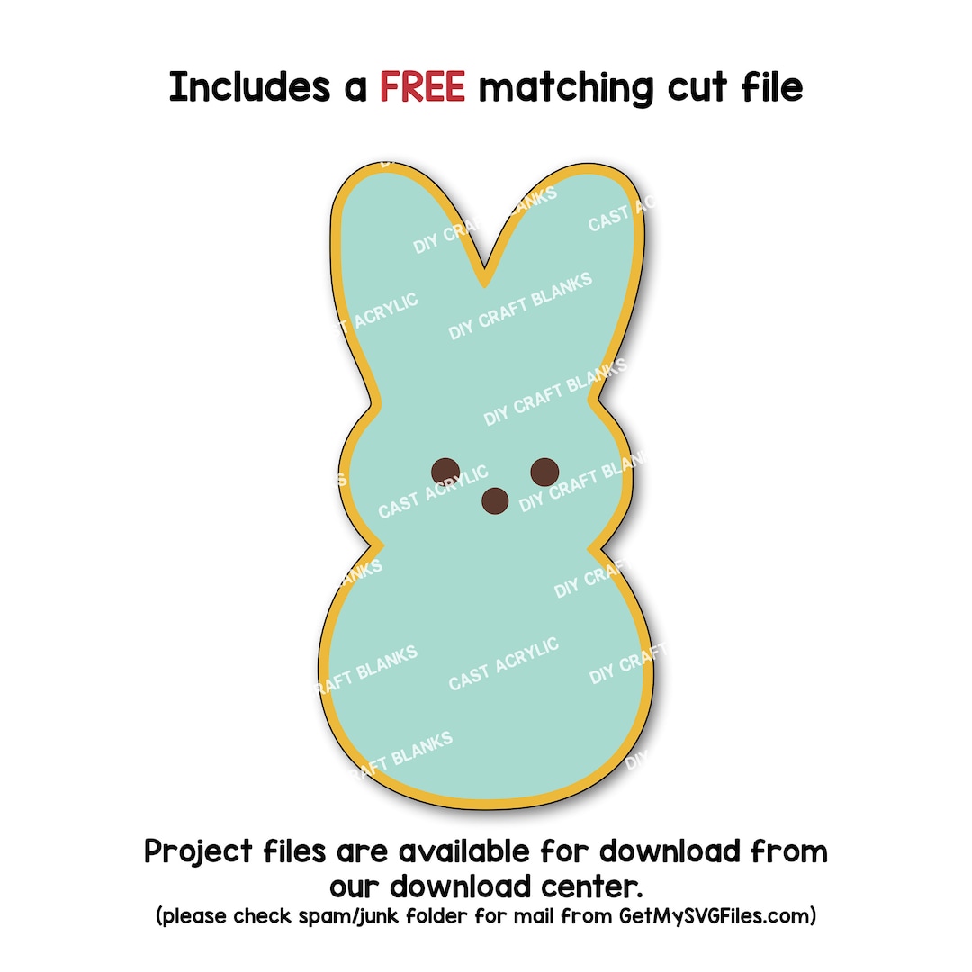 Marshmallow Bunny Acrylic Blanks for Key Chains, Phone Grips, Badge ...