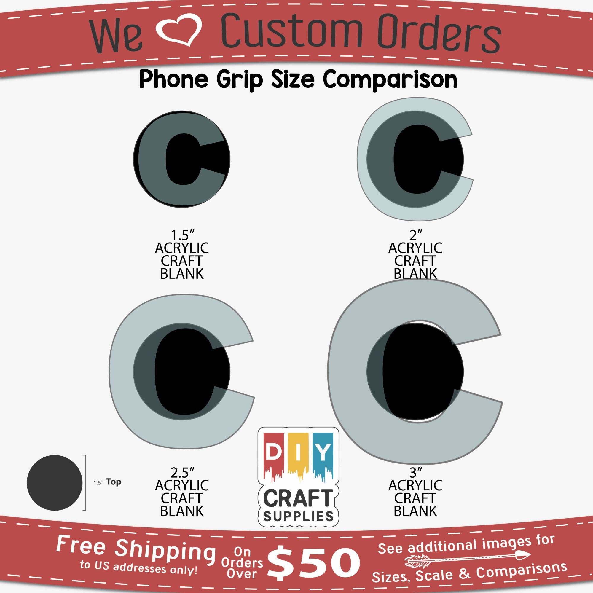 Letter C Sans Serif Acrylic Craft Blank for Key Chains - Etsy