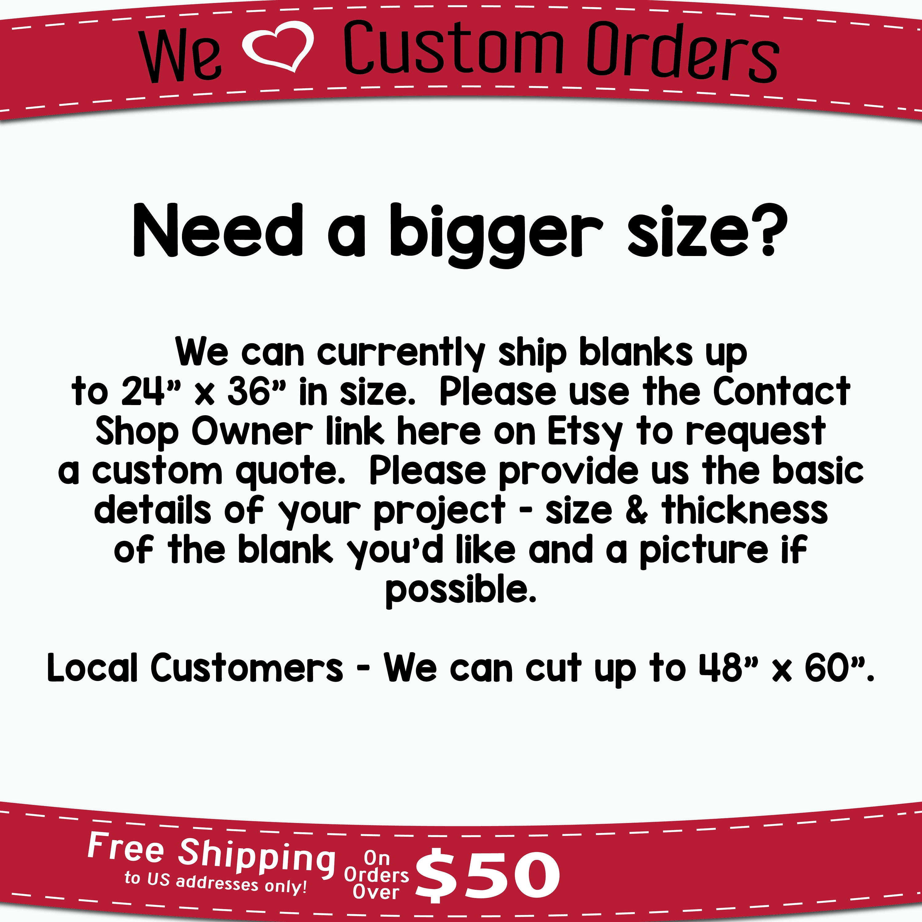 Reorder of Previously Made 2 Custom Cut Clear Cast - Etsy