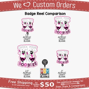 Check Your Boo Bees, Boobies, Breast Cancer, Keychain, Badge Reel, DIY ...
