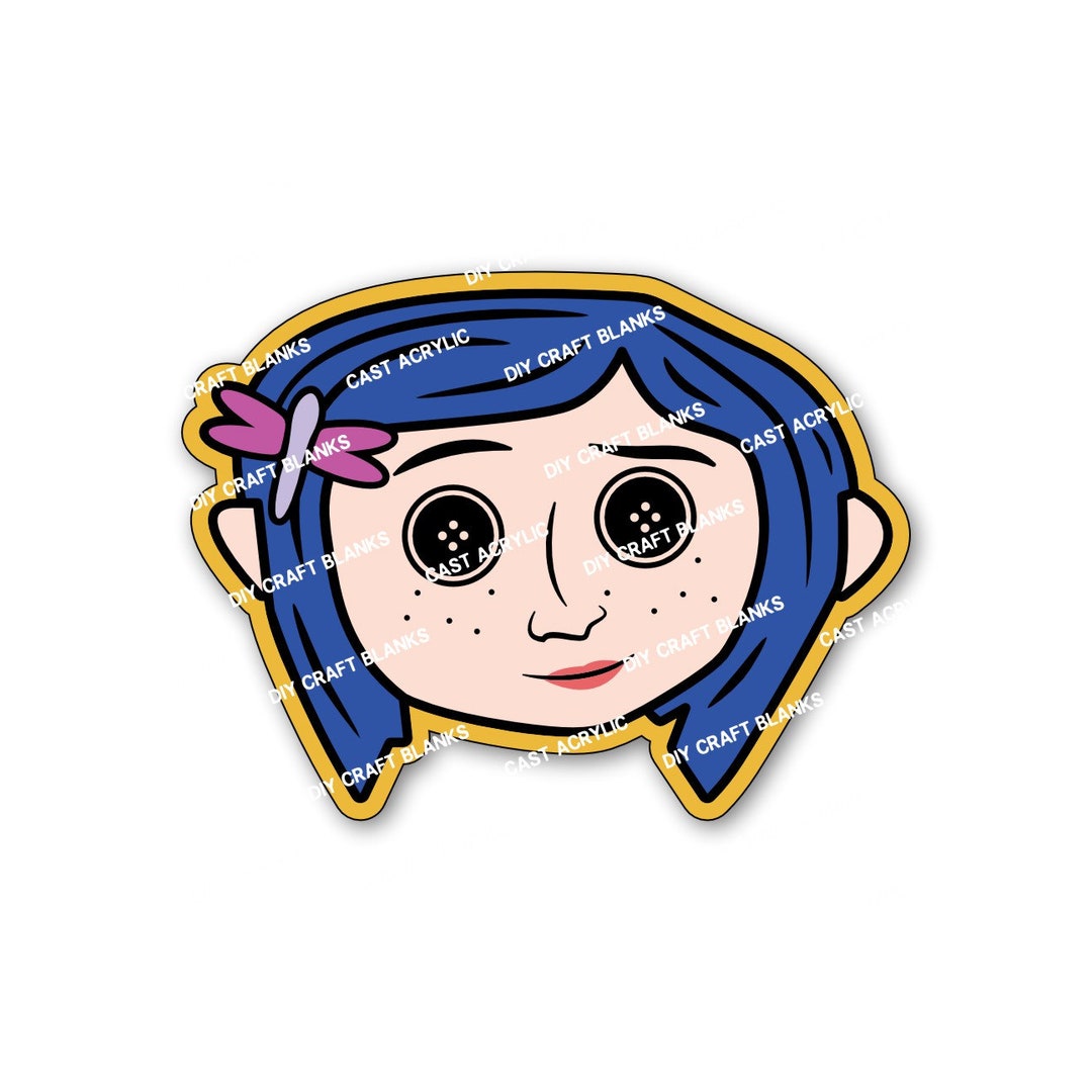 Buy Button Eyed Coraline, Coraline, Button Eye, Keychain, Badge Reel ...