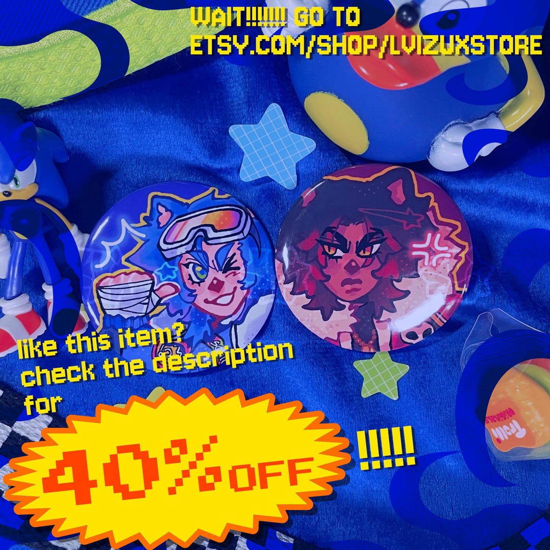 SONIC the Hedgehog Round Badge Pins - Sonic - Shadow - Etsy