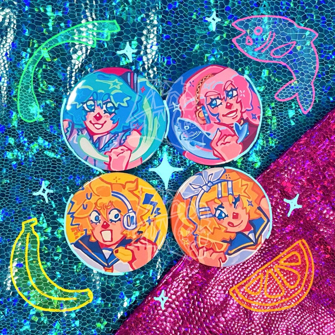 VOCALOID Round Badge Pins miku Luka Rin Len - Etsy