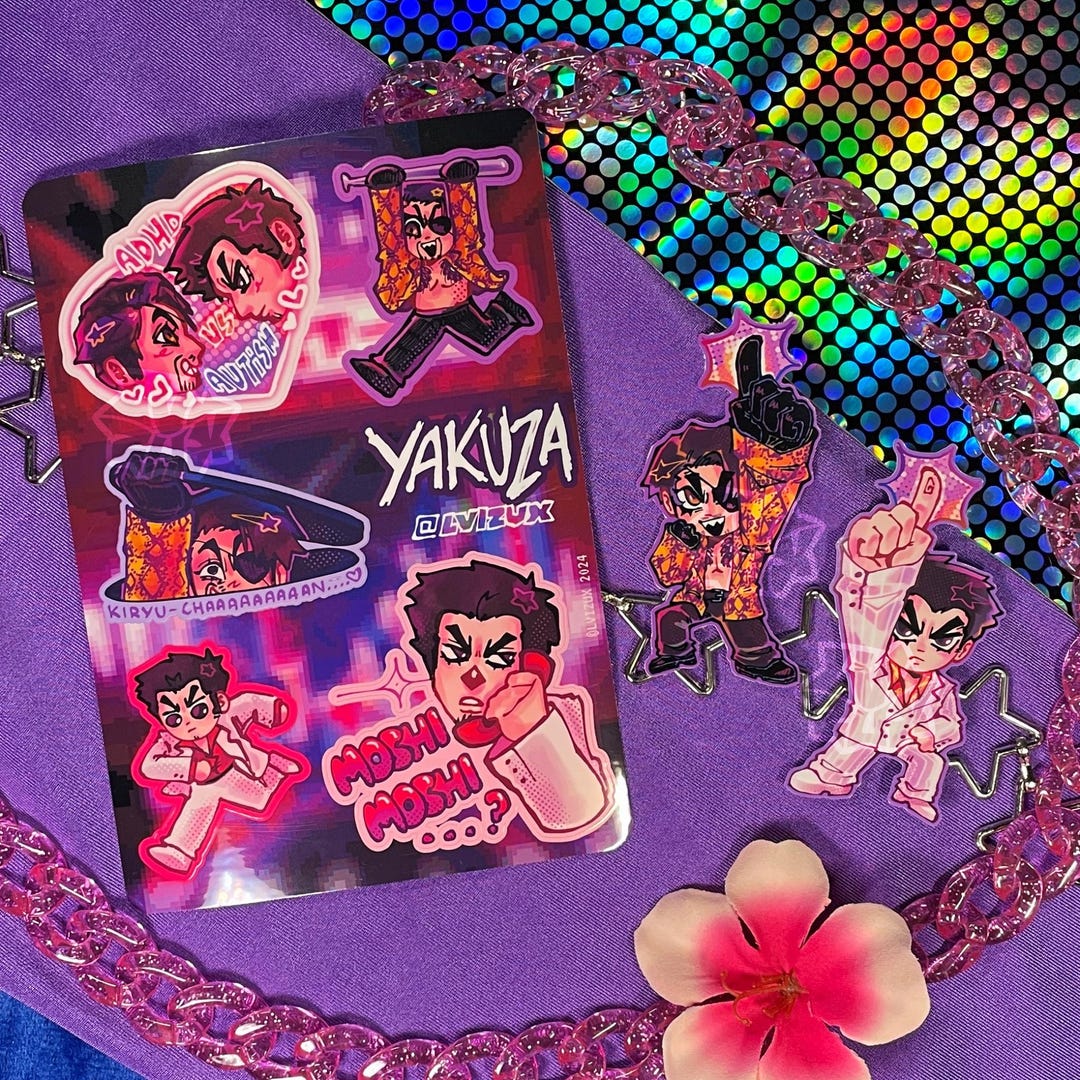 YAKUZA Sticker Set Kiryu Majima - Etsy