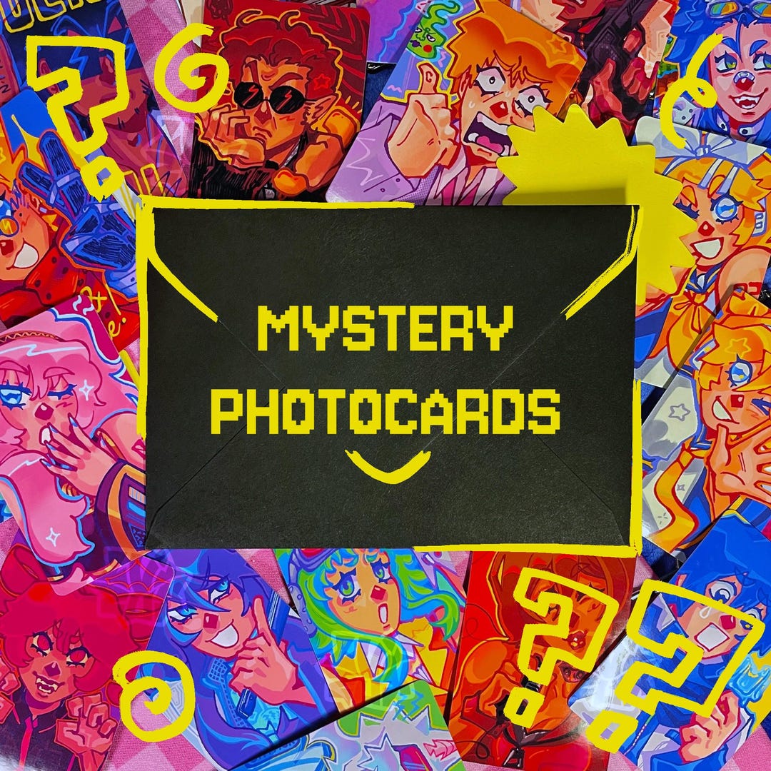 MYSTERY PHOTOCARDS Vocaloid Sonic Yakuza Good Omens Trigun Mp100 Oc - Etsy