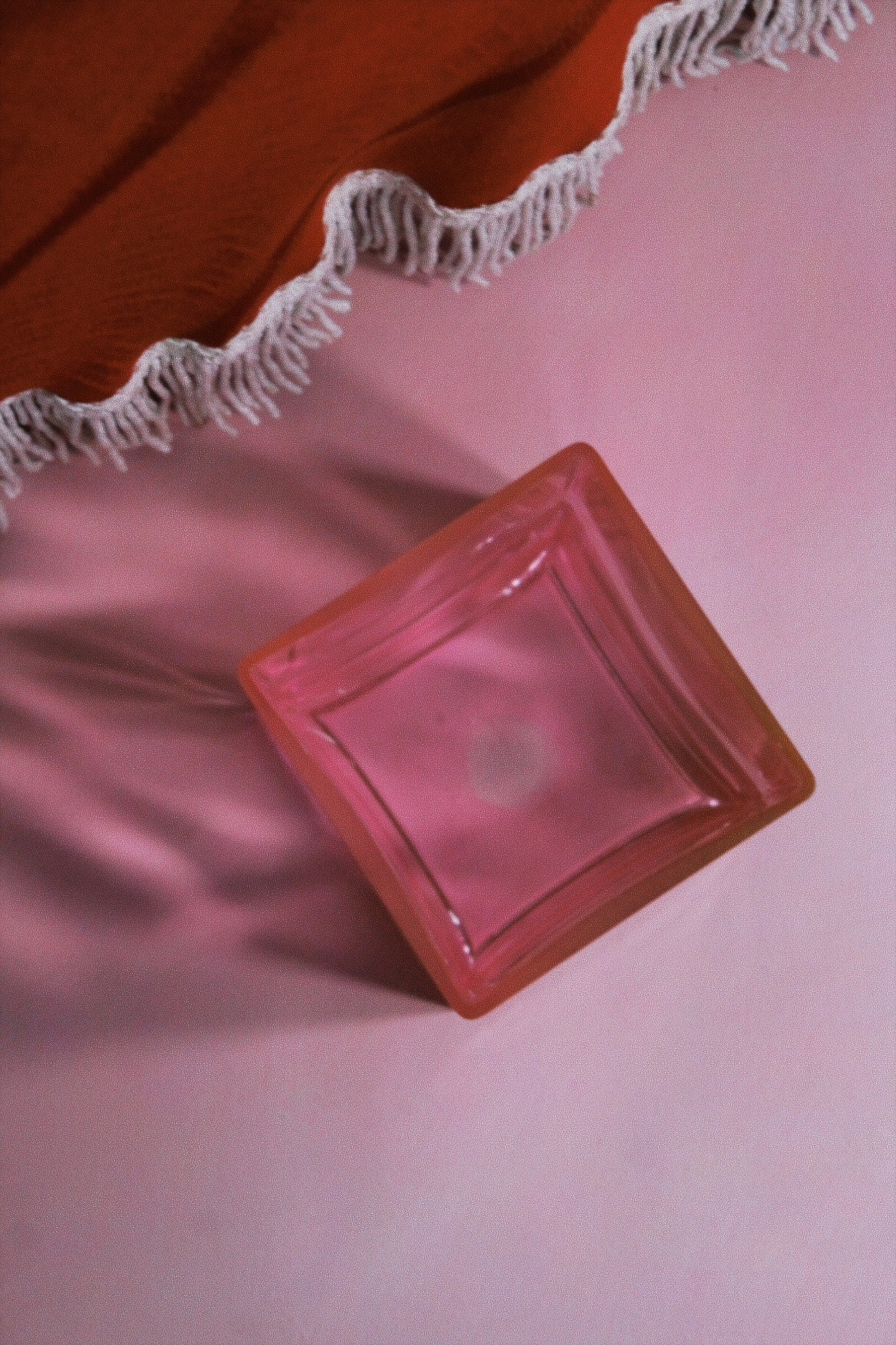 Modern Teleflora Neon Pink Glass Square Cube Vase, Valentines Day Gift ...