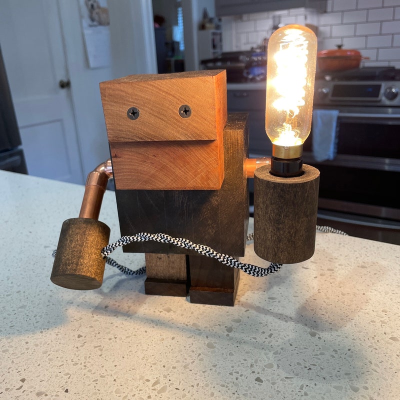 Robot Lamp - Etsy