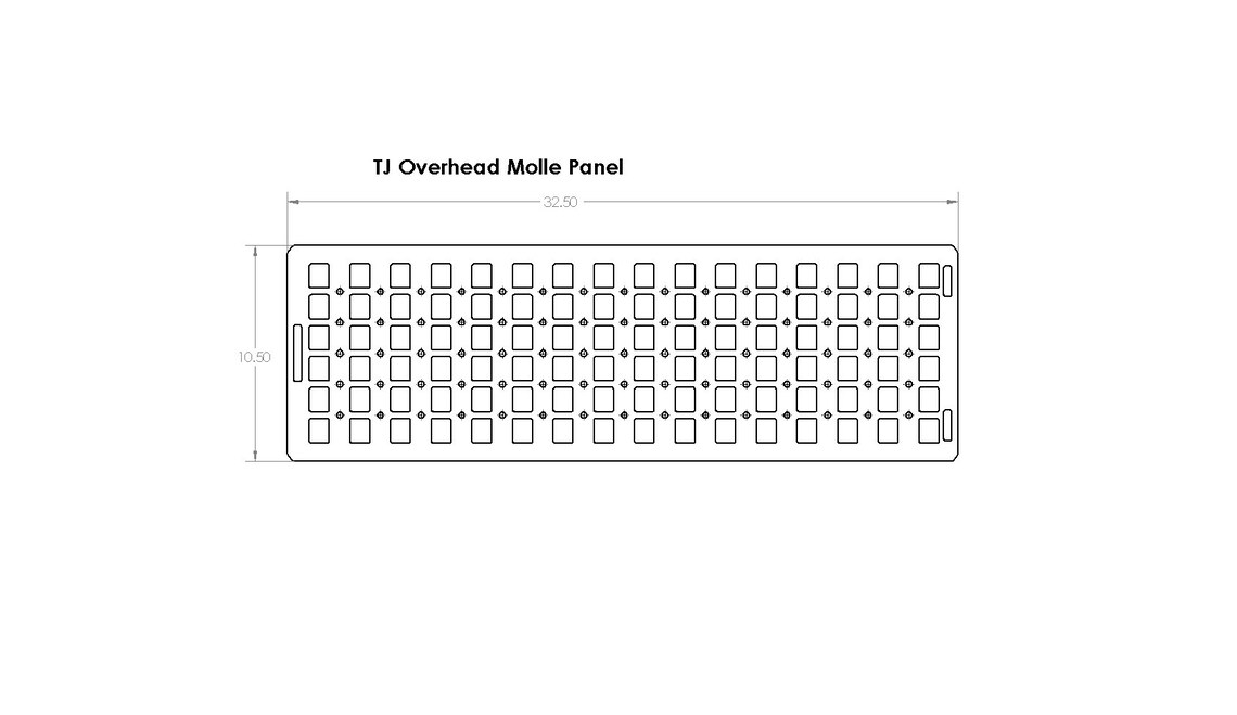 Digital File (DXF) for Overhead Molle Panel to Fit Jeep TJ and Jeep LJ ...