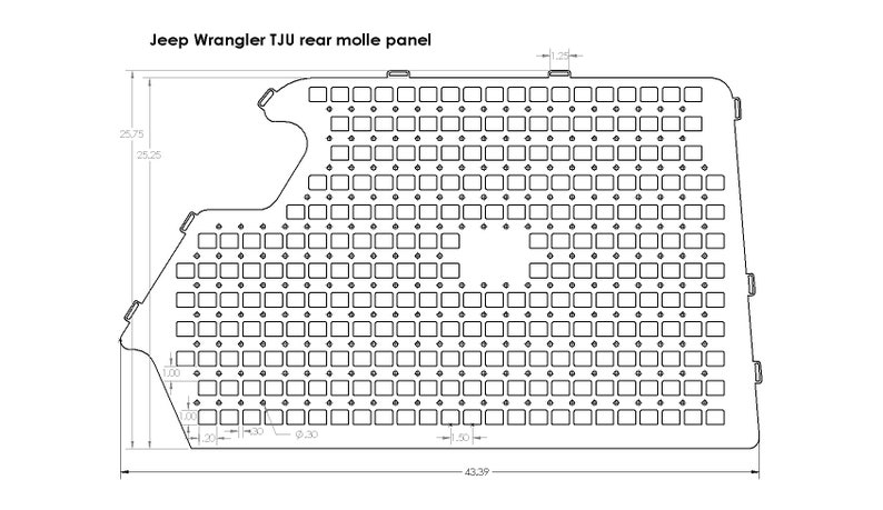 Digital File (DXF) for Roll Bar Molle Panels Jeep TJ Unlimited ( Jeep ...