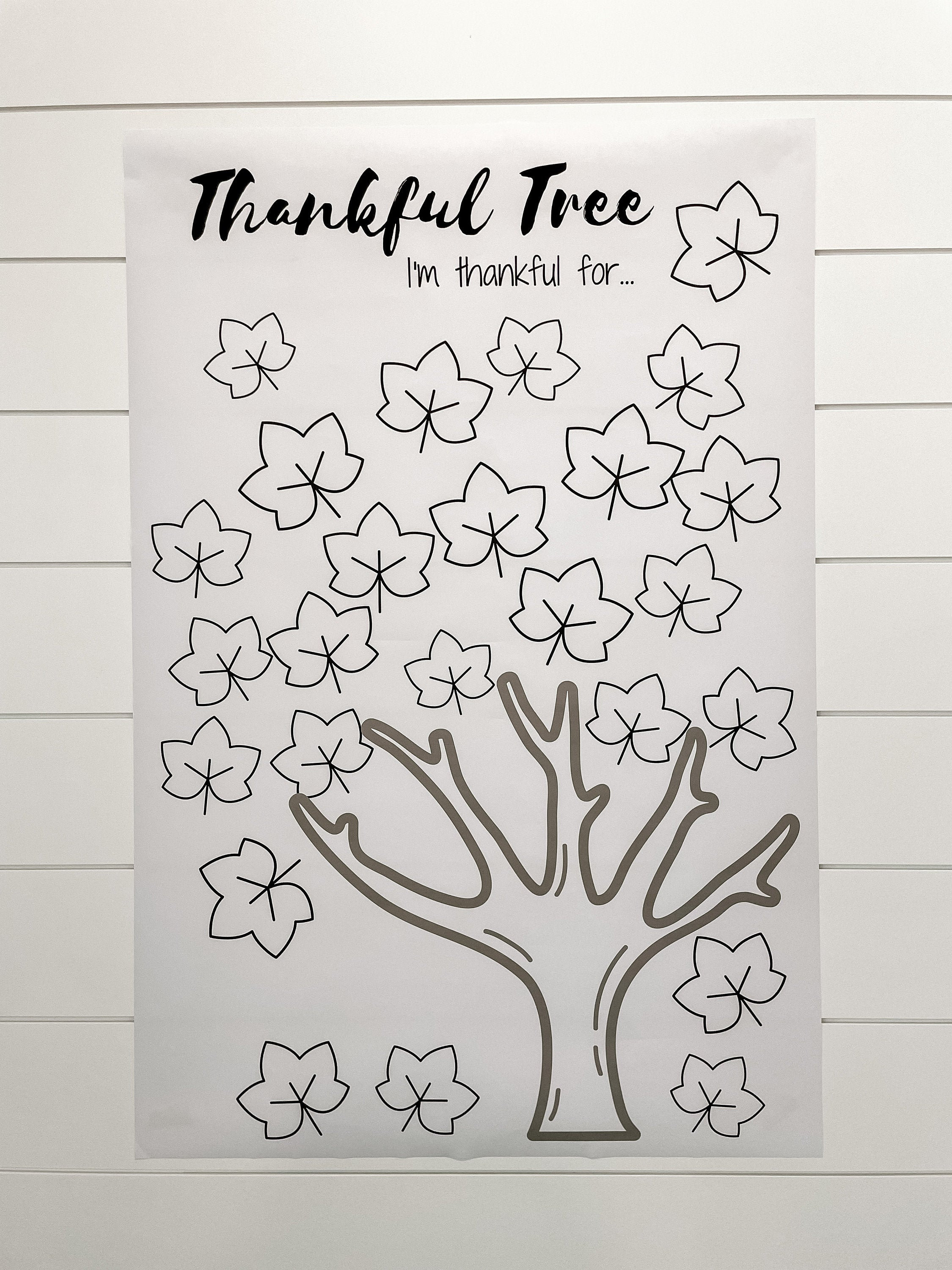 Thankful Tree Poster - Etsy