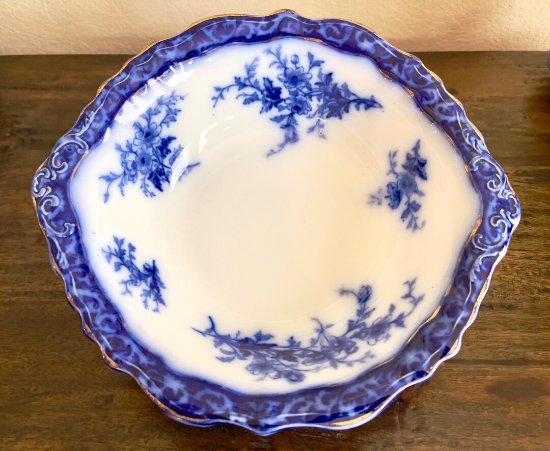 Henry Alcock & Co. Touraine Pattern Flow Blue 10.5 Bowl 1898 - Etsy
