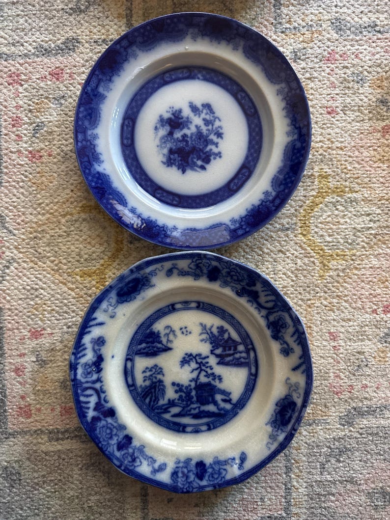 Flow Blue and Famille Rose Plate Wall - Etsy