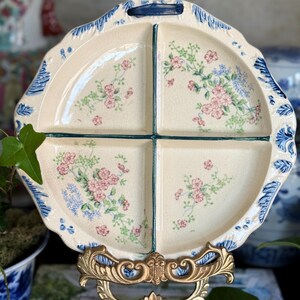 Vintage Japanese Divided Plate Floral Details - Etsy