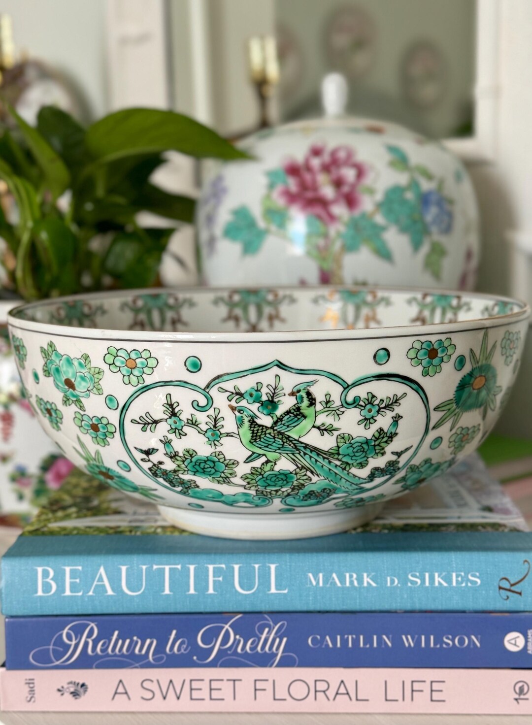 Gold Imari Green Bowl 10.75” 85.00 Includes Shipping - Etsy