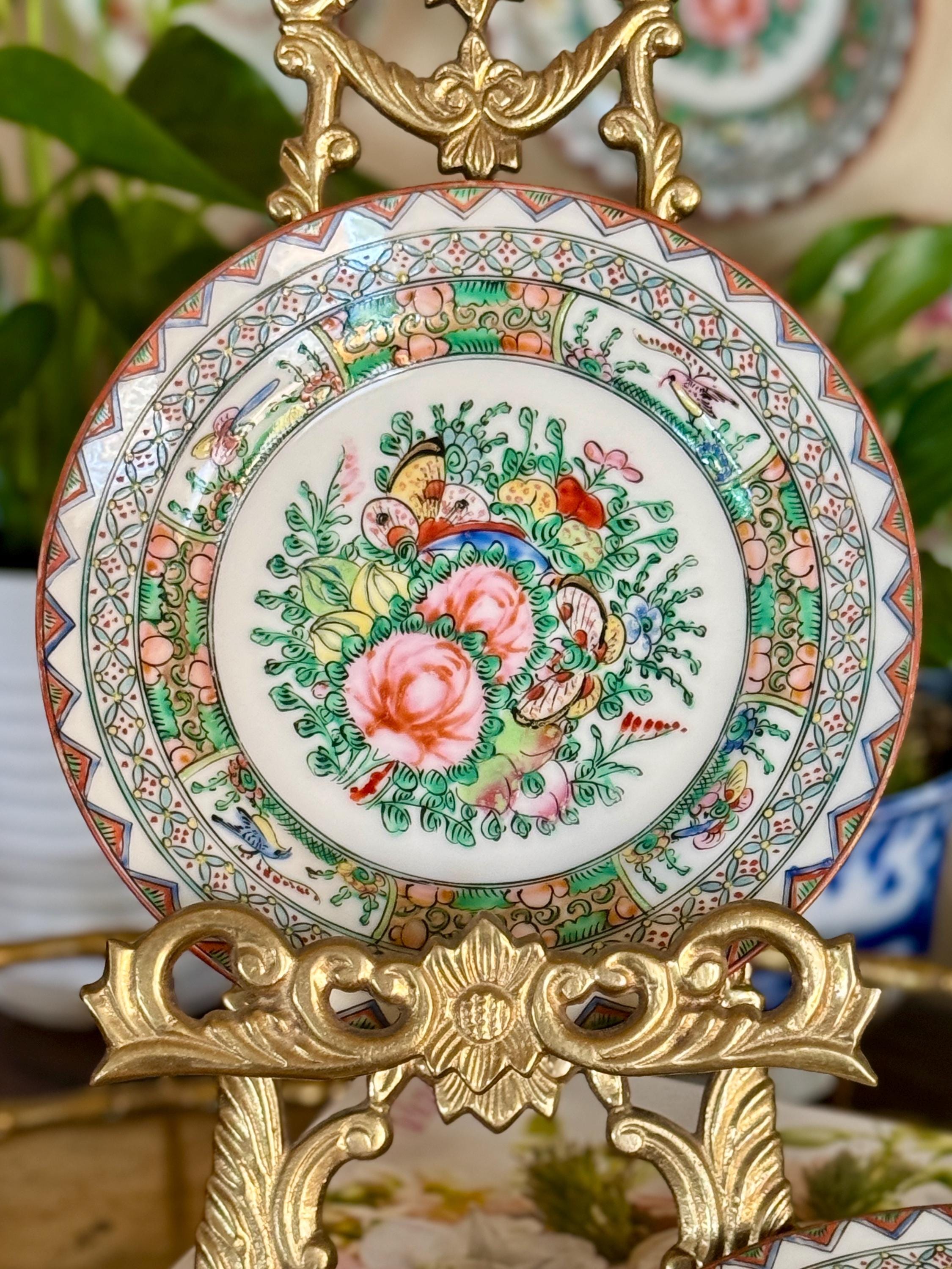 Rose Canton Plates C1880-1920 4 Available - Etsy