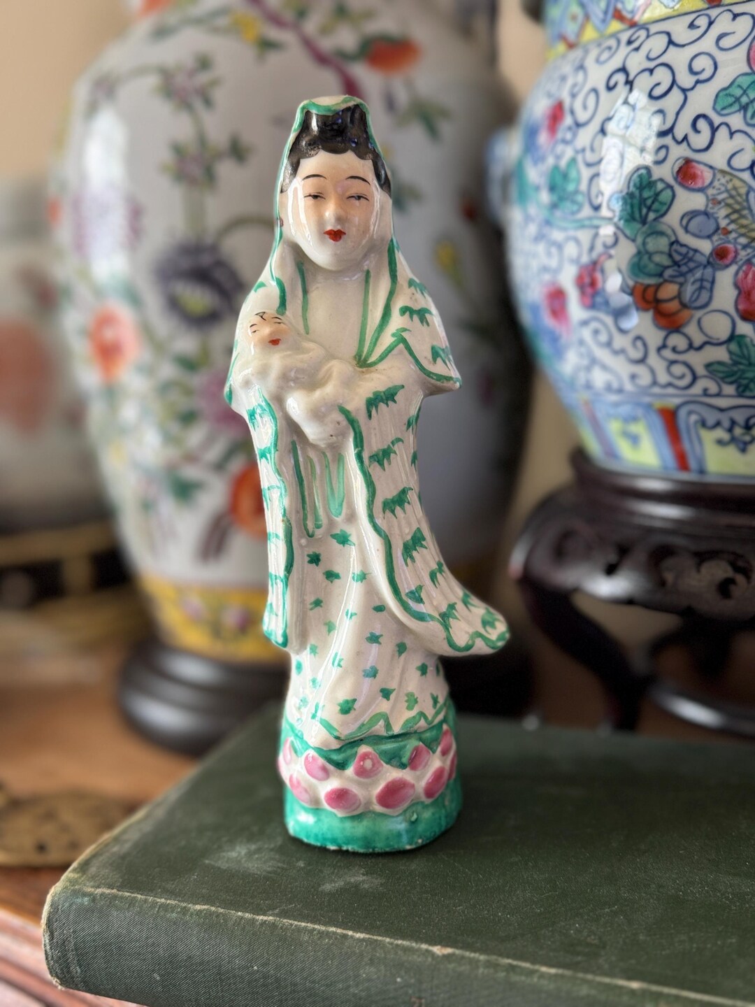 Antique Hand Painted and Marked Chinese Lady With Baby - Etsy