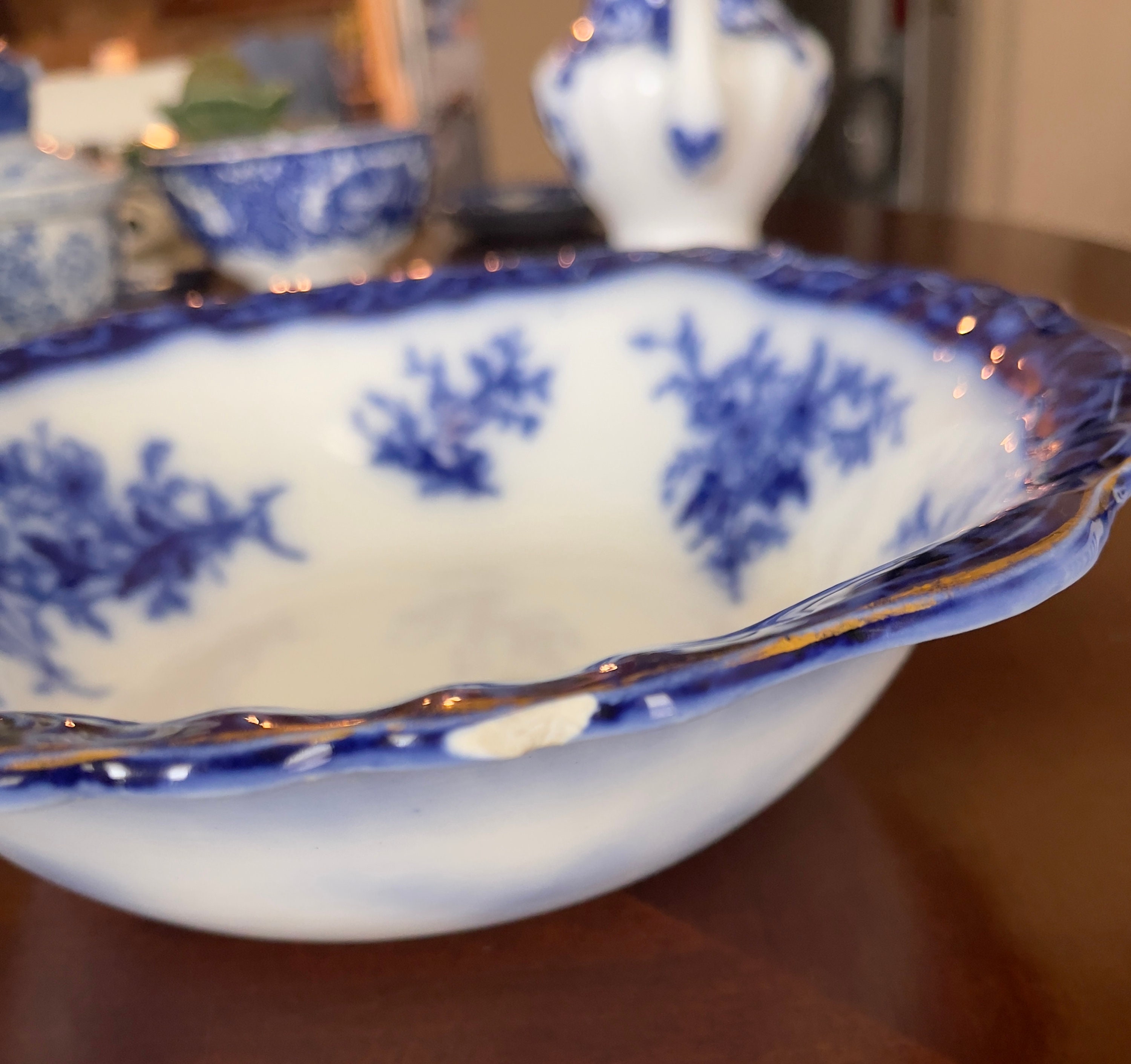 Henry Alcock & Co. Touraine Pattern Flow Blue 10.5 Bowl 1898 - Etsy