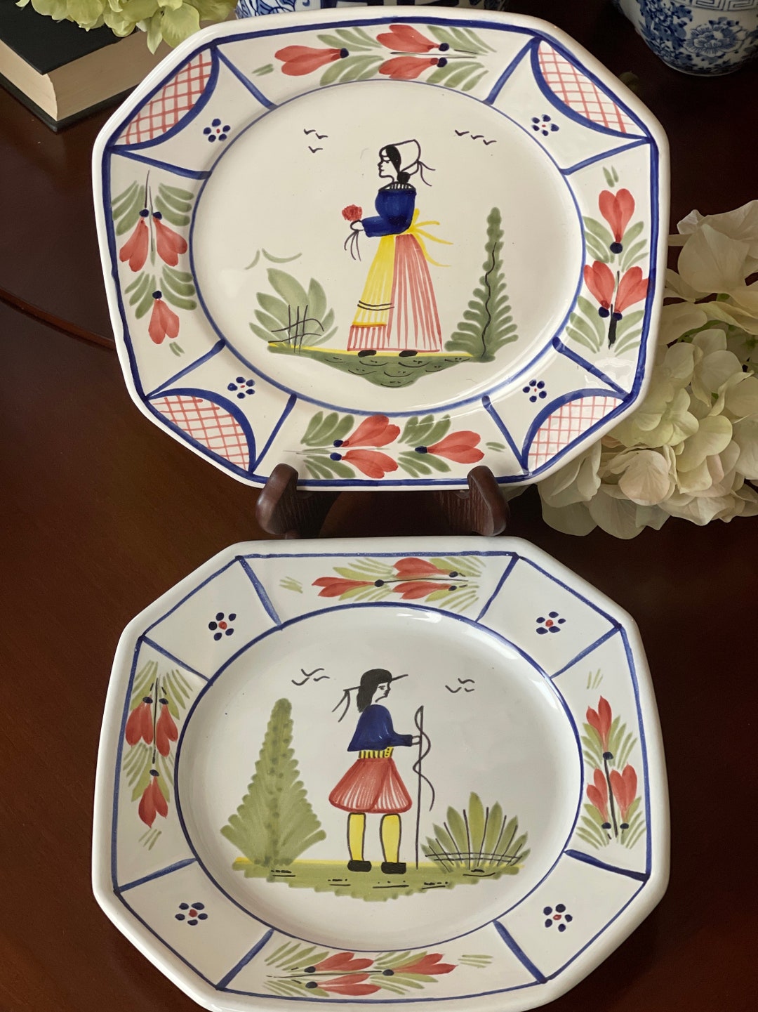 Quimper 9 Mistral Blue Breton Plate 2 Available - Etsy