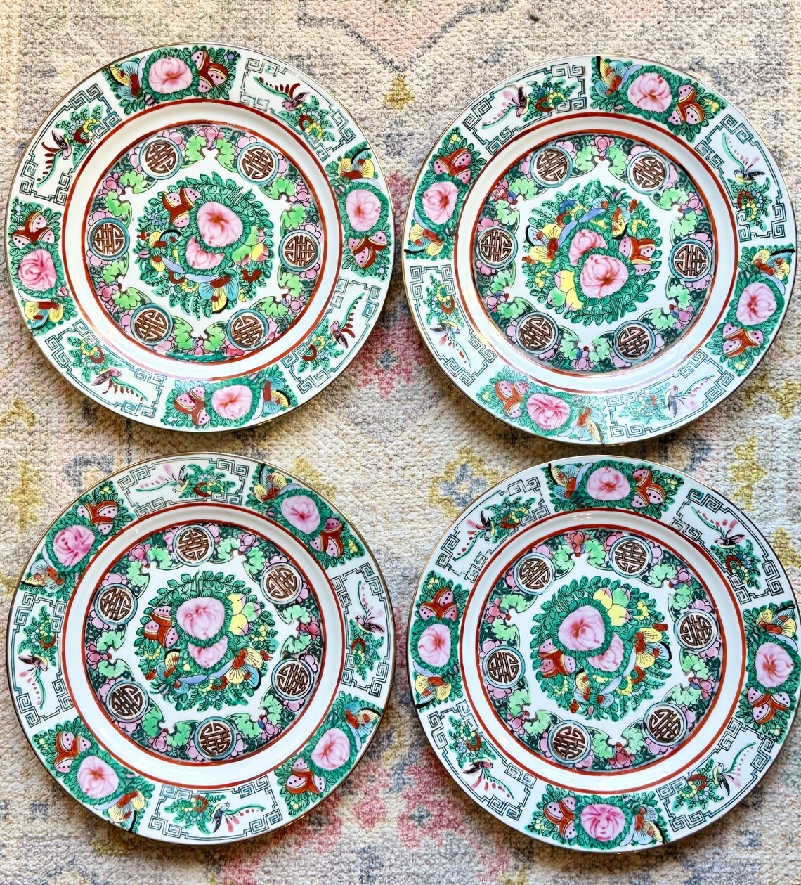 10 Canton Rose Plates - Etsy