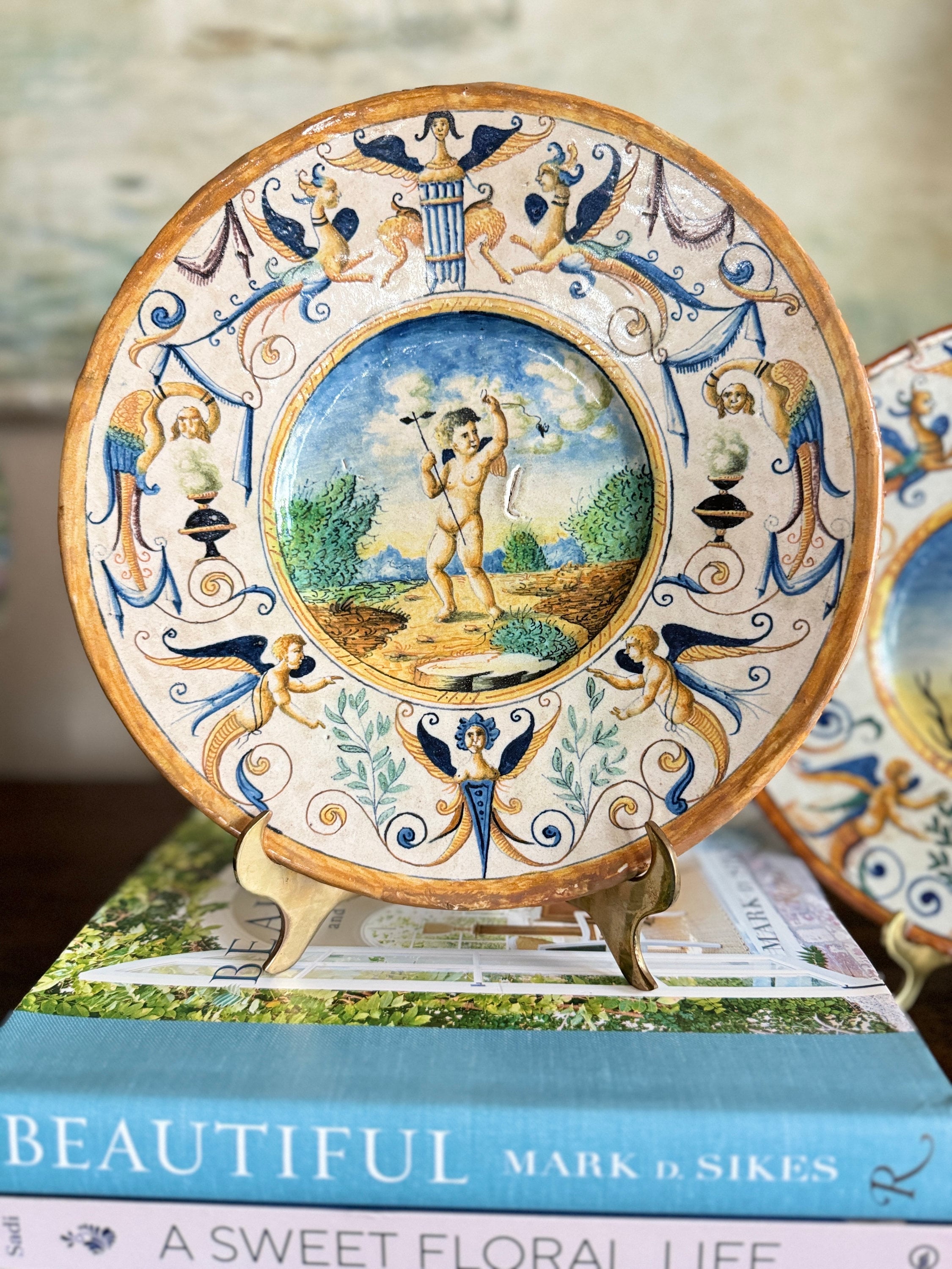 Pair of Old Italian Renaissance Plates Deruta - Etsy