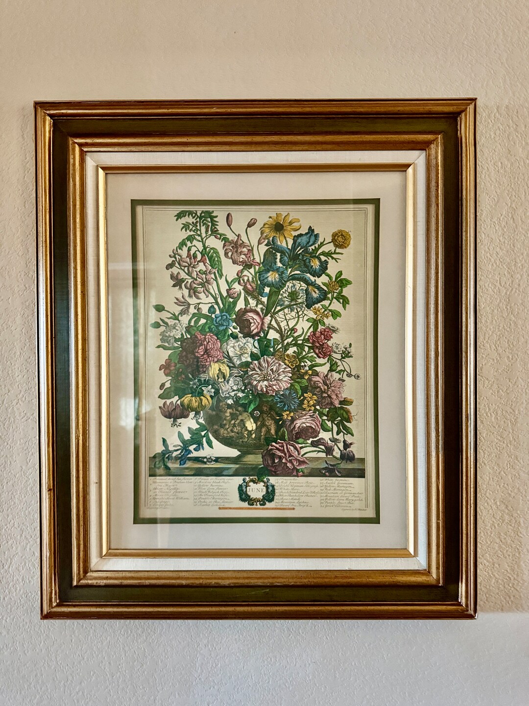 SALE! Elaborately Framed and Double Matted Furber Art “june” Calendar ...