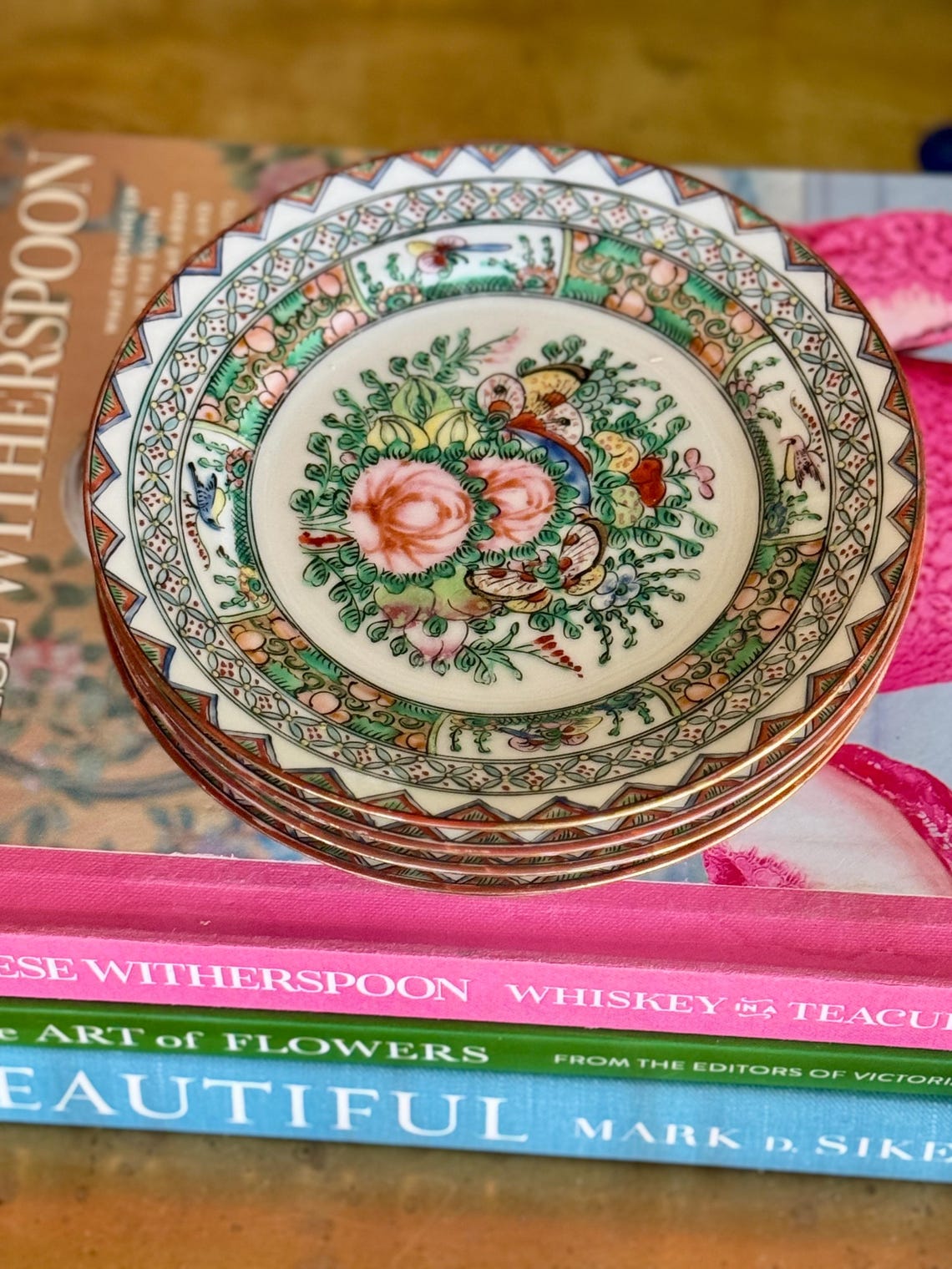 Rose Canton Plates C1880-1920 4 Available - Etsy