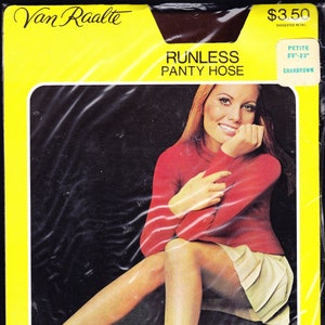 Vintage Pantyhose and Package Great Model WOW Very 70S Look VAN RAALTE ...