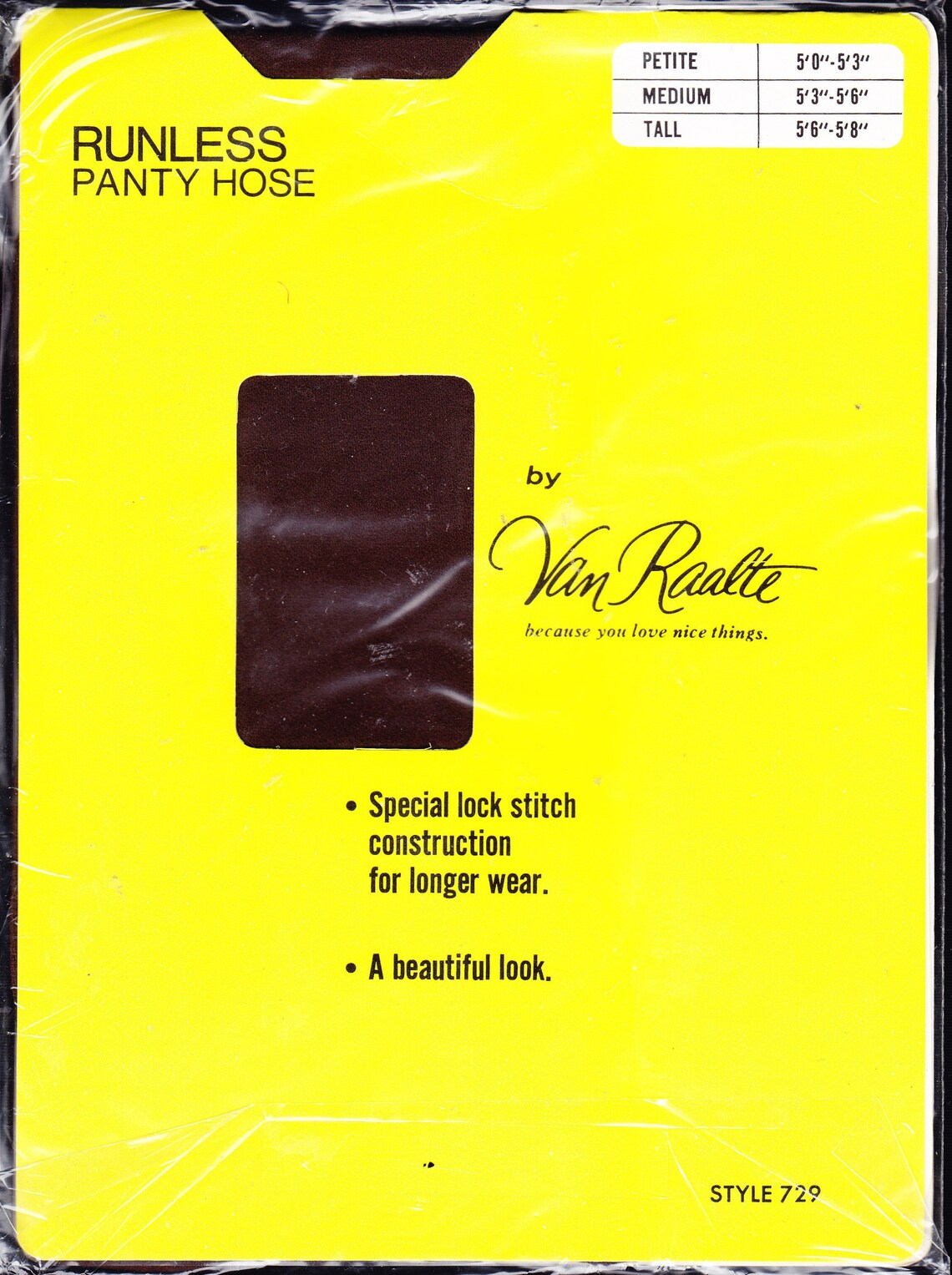 Vintage Pantyhose and Package Great Model WOW Very 70S Look VAN RAALTE ...