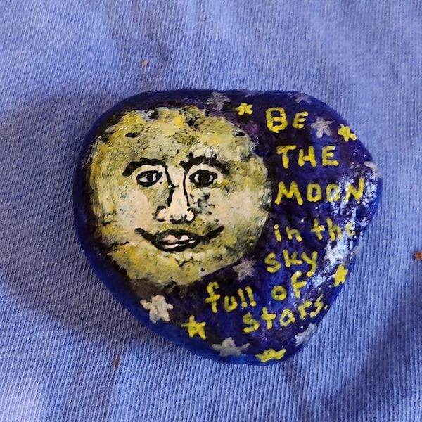 Stars Painted Rock - Etsy