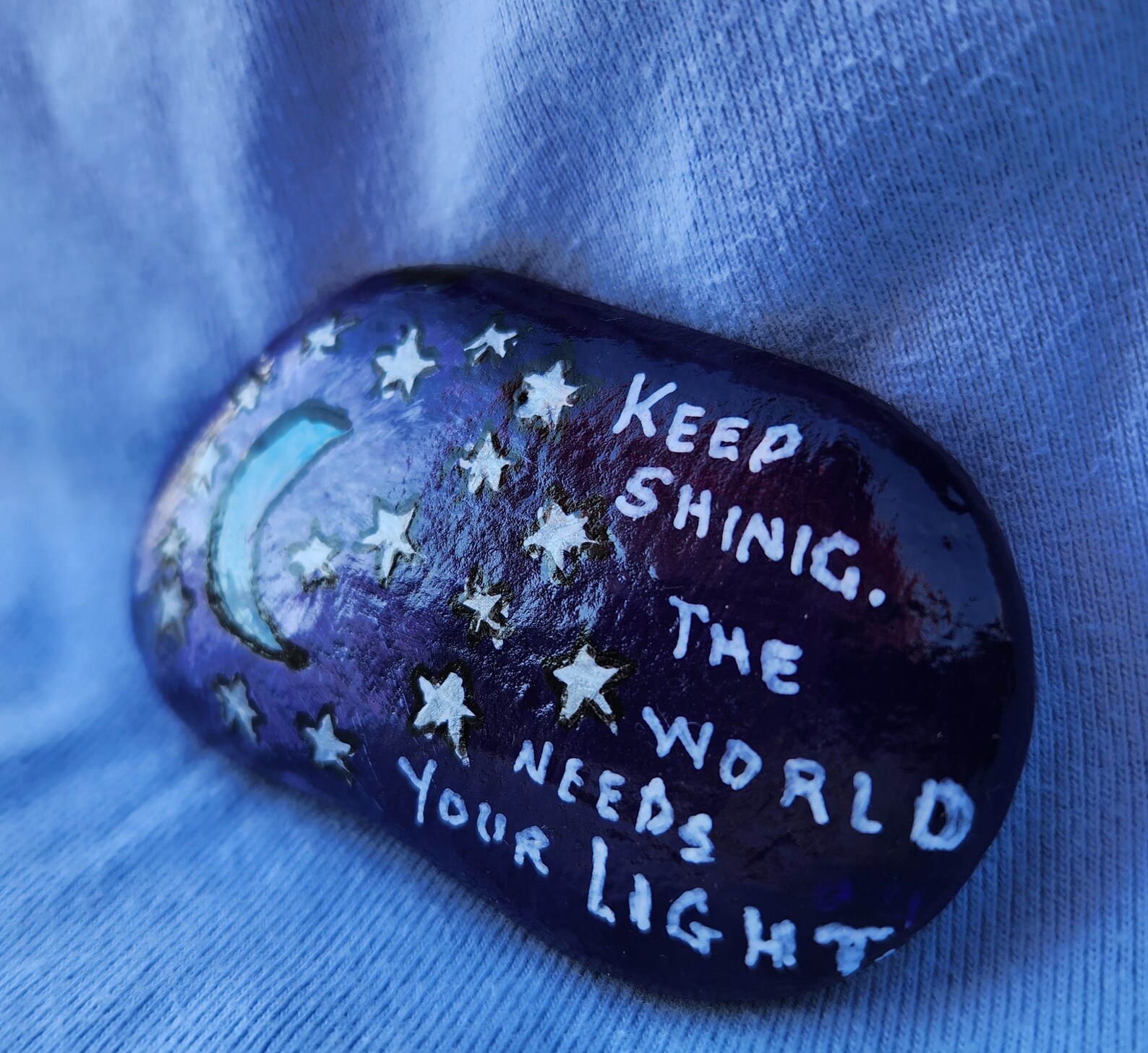 Keep Shining. the World Needs Your Light Hand Painted River Rock - Etsy