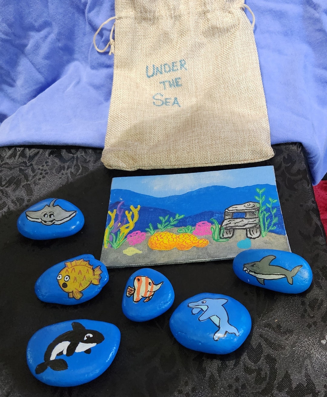 Hand Painted Story Stones, "under the Sea." - Etsy