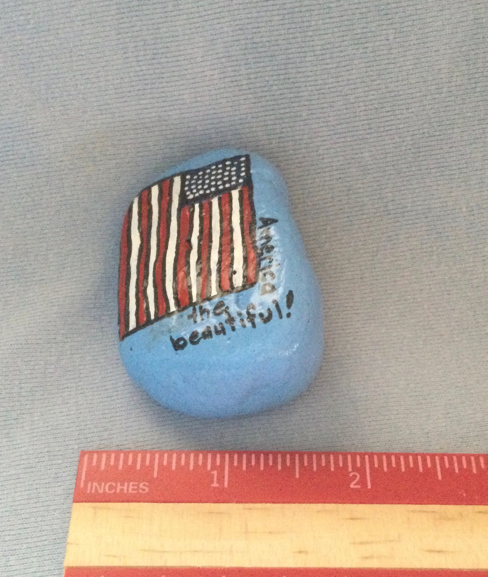Hand Painted Patriotic America the Beautiful Rock - Etsy