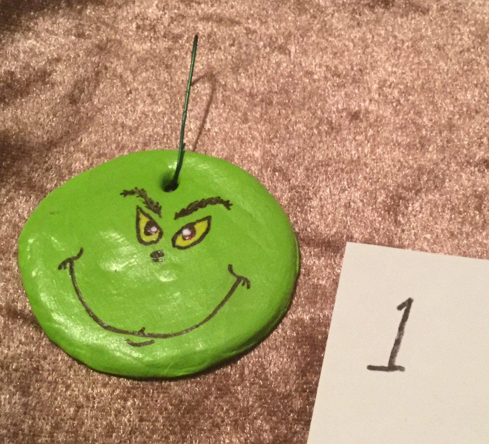 Hand Painted Clay Christmas Ornaments of the Grinch a Snowman - Etsy