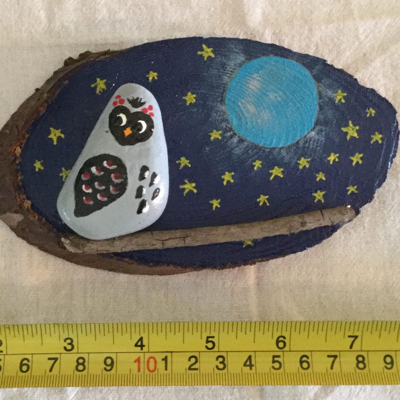 Painted Owl Rocks - Etsy