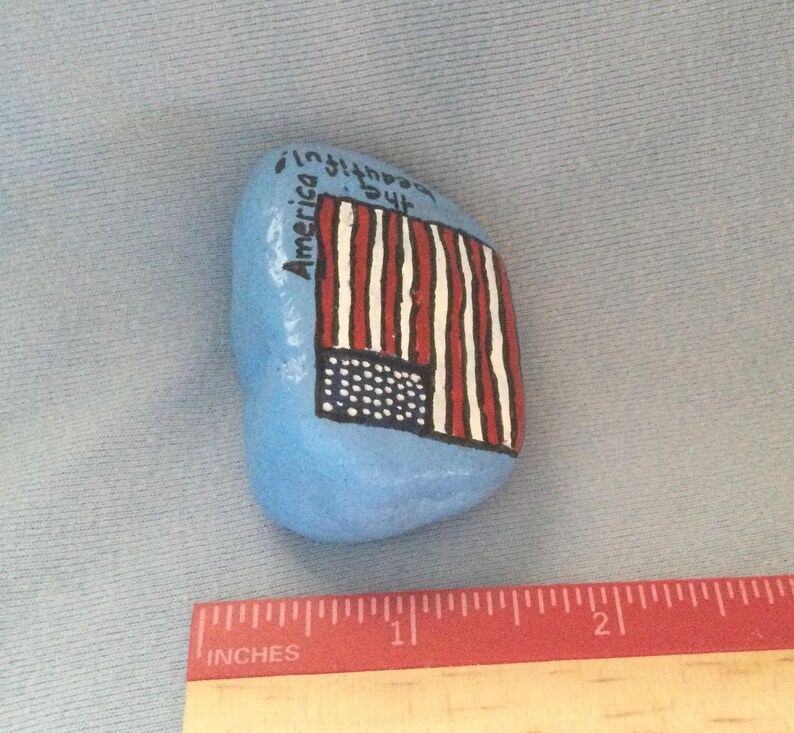 Hand Painted Patriotic America the Beautiful Rock - Etsy