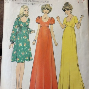 Vintage 1975 Simplicity Sewing Pattern 7245 Size 6 & 8 Miss Dresses - Etsy
