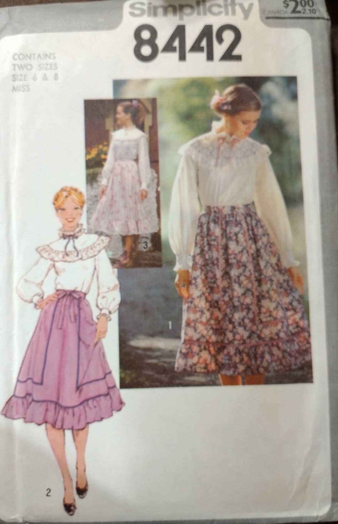 Vintage 1978 Simplicity Sewing Pattern 8442 Sizes 6 & 8 Miss - Etsy