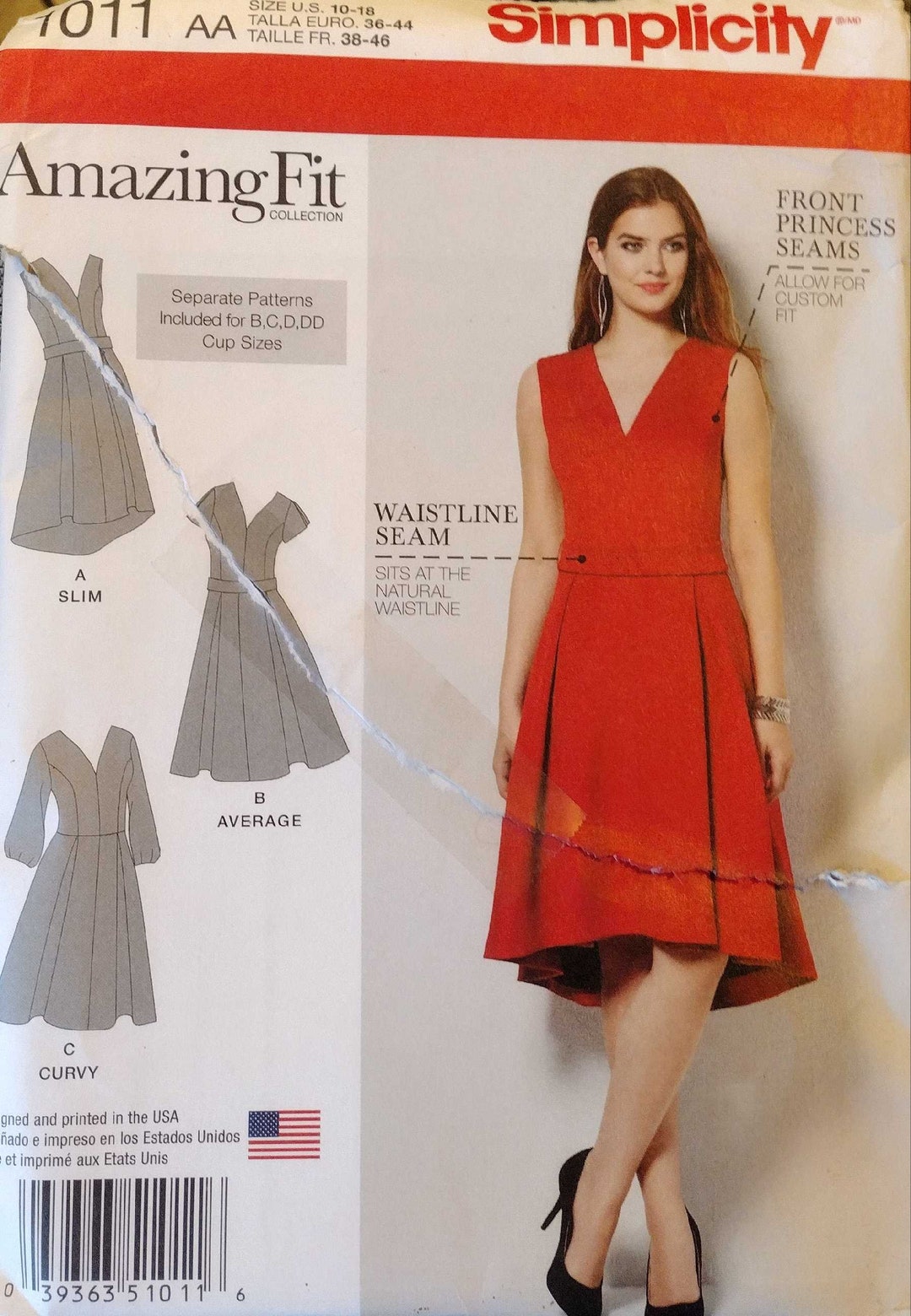 Simplicity Amazing Fit Sewing Pattern 1011 Size AA 10-18 - Etsy