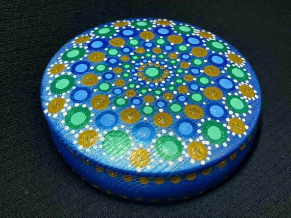 Blue Round Jewelry Boxes